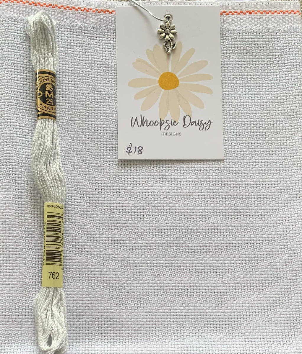 18ct Aida - Whisper Grey – Daisy Chain Stitchery